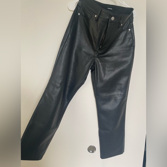 Express | Pants & Jumpsuits | Express Black Leather Pants Size 8 | Poshmark